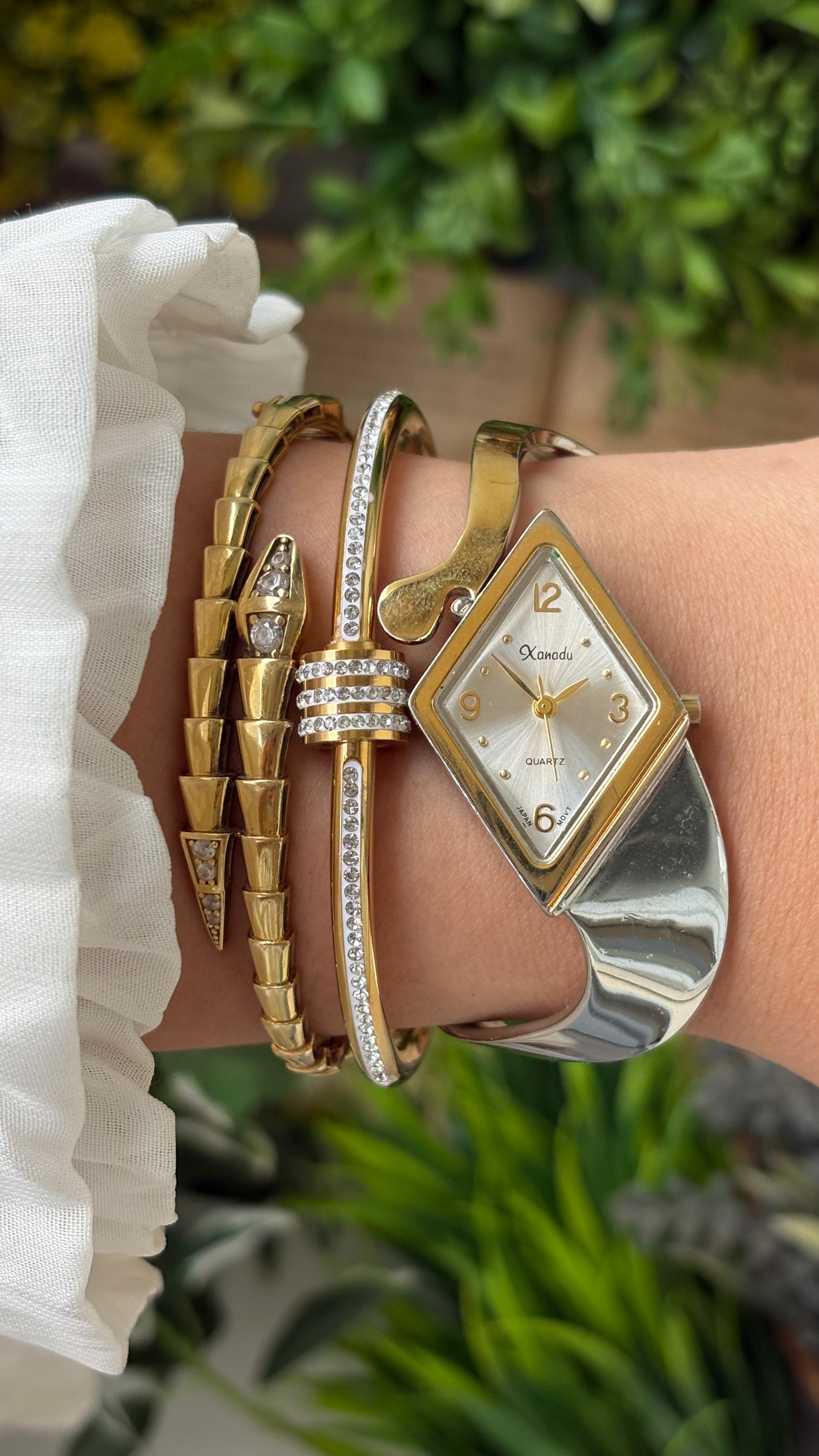 Rare Vintage Xanadu Elegant Melting Diamond Dial Watch in Two-Tone Qua ...